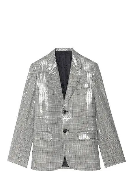 Zadig&Voltaire Sequin-embellished Stretch-woven Blazer - Black