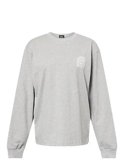 HERESY Arch Logo Long-sleeve Cotton T-shirt - Grey