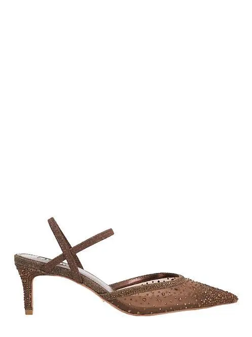 DUNE Mesh Sling-back Courts - Brown Synthetic