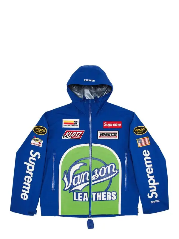 Supreme X Vanson Leathers Gore-tex Shell Jacket - Blue
