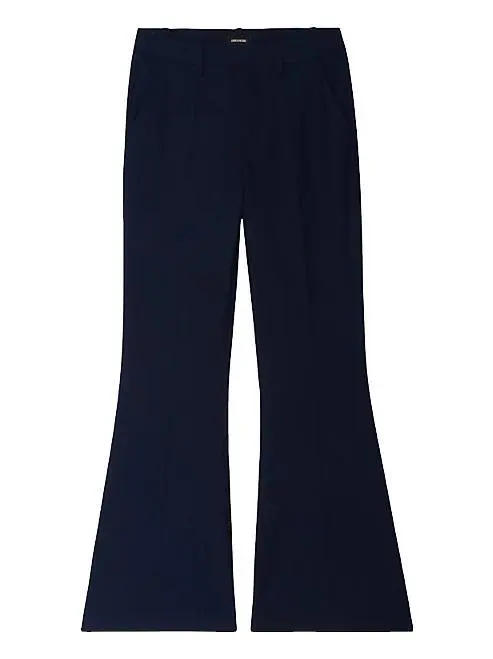Zadig&Voltaire Flared-leg High-rise Trousers - Blueberry