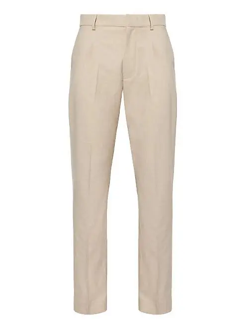 Paige Pleated Woven Trousers - Natural / Seedling