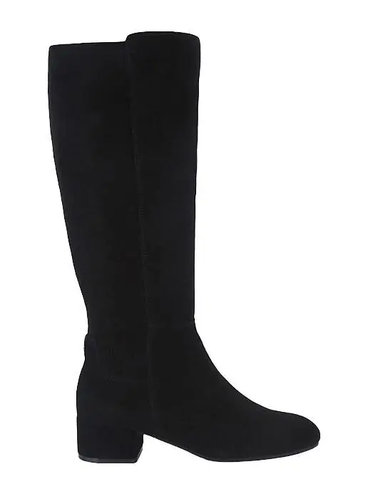Carvela Gaia Heeled Knee-high Suede Boots - Black