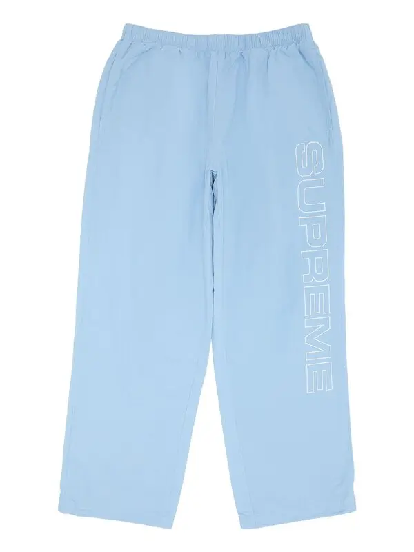Supreme Spellout Embroidered Ripstop Track Pant - Blue