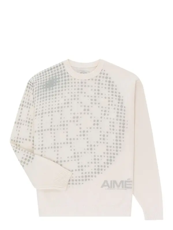 Aimé Leon Dore Geo Print Crewneck Sweater - Cream