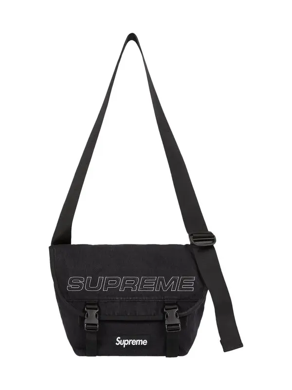 Supreme Denim Messenger Bag - Black