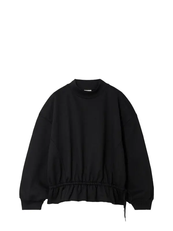 Dries Van Noten Cotton-jersey Peplum Sweatshirt - Black