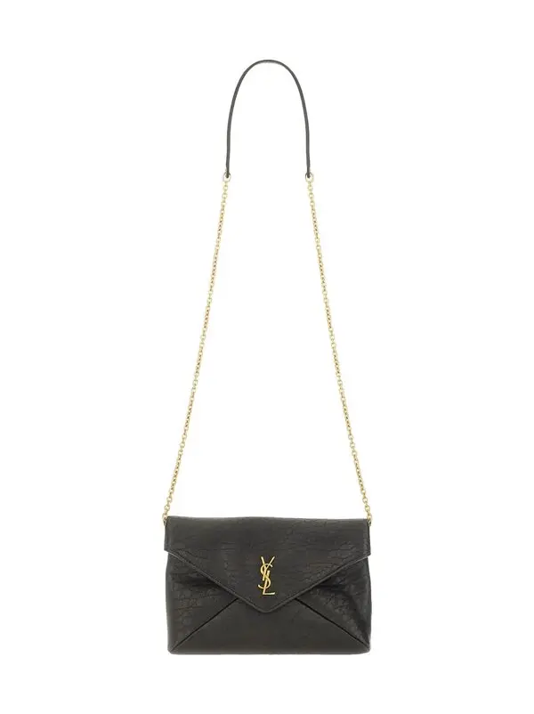 Saint Laurent Clutch Bag With Chain - Black