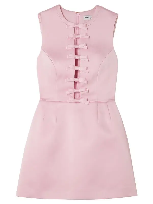 Rebecca Vallance Aymee Bow-embellished Mini Dress - Pink
