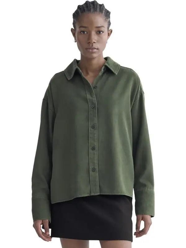 Everlane Boxy Shirt - Dark Forest