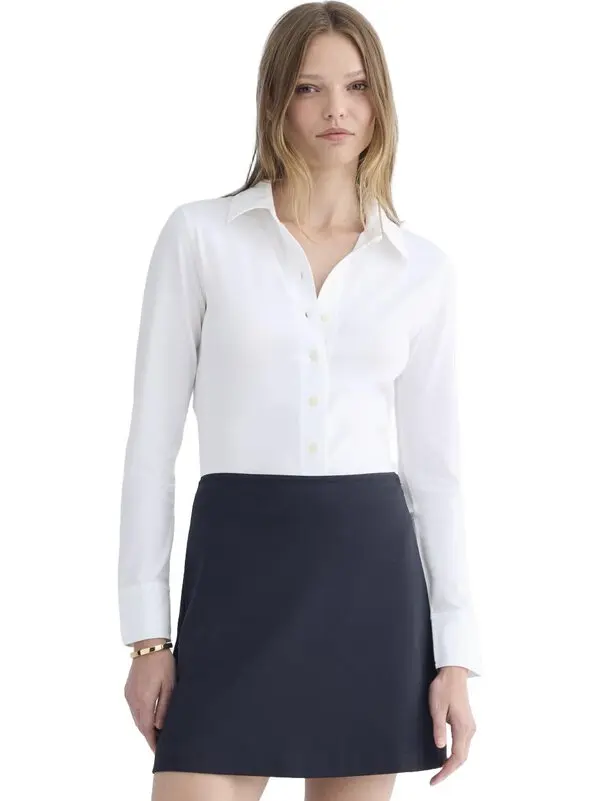 Everlane Essential Cotton Button-up Shirt - White