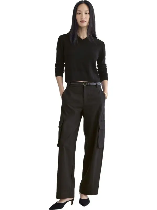 Everlane Wide-leg Cargo Trousers - Black