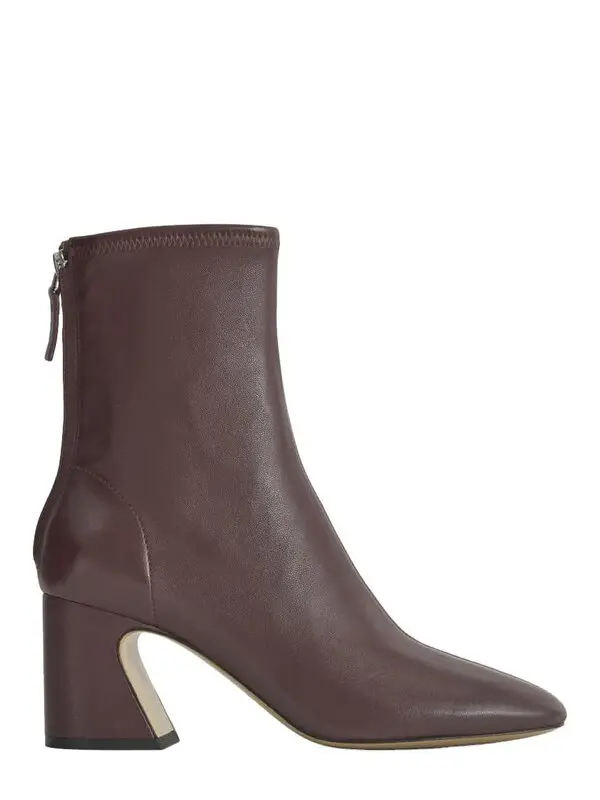 Everlane Leather Curved-heel Boots - Burgundy