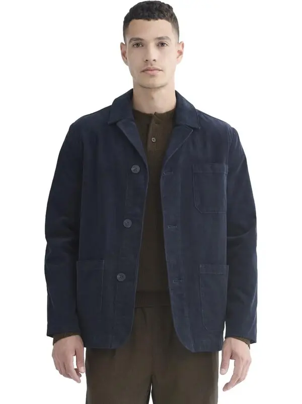 Everlane Fine Wale Corduroy Chore Blazer - Navy