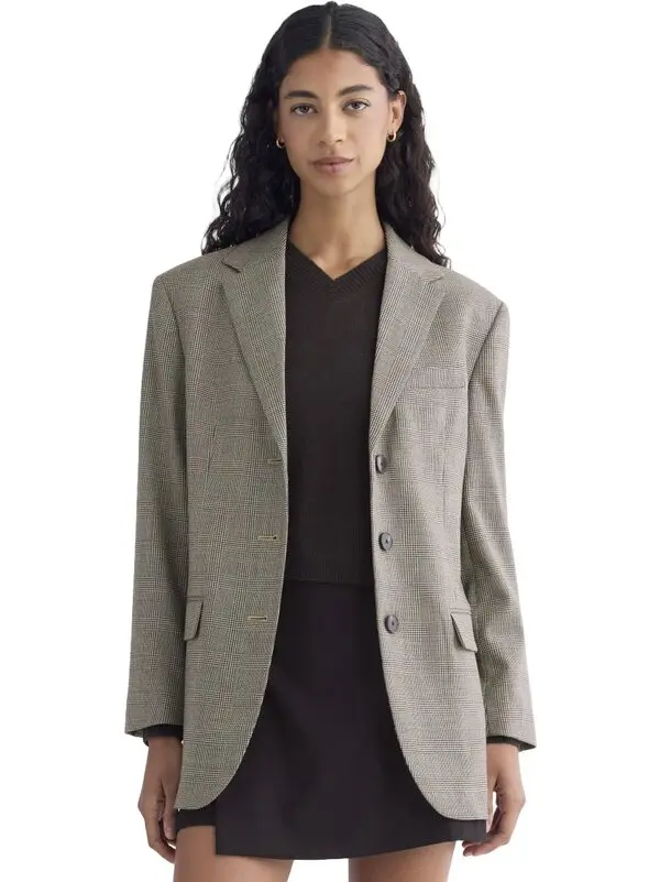 Everlane Tailor Twill Wool Blazer - Khaki