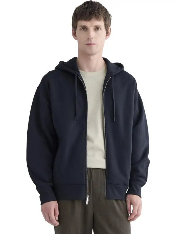 Everlane Luxe Fleece Full-zip Hoodie - Deep Navy
