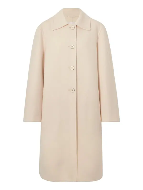 JIL SANDER Wool-felt Overcoat - Cream