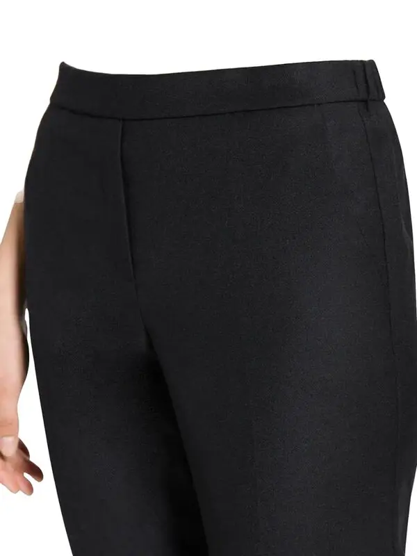 Theory Treeca Virgin Wool Flannel Cropped Pants - Black