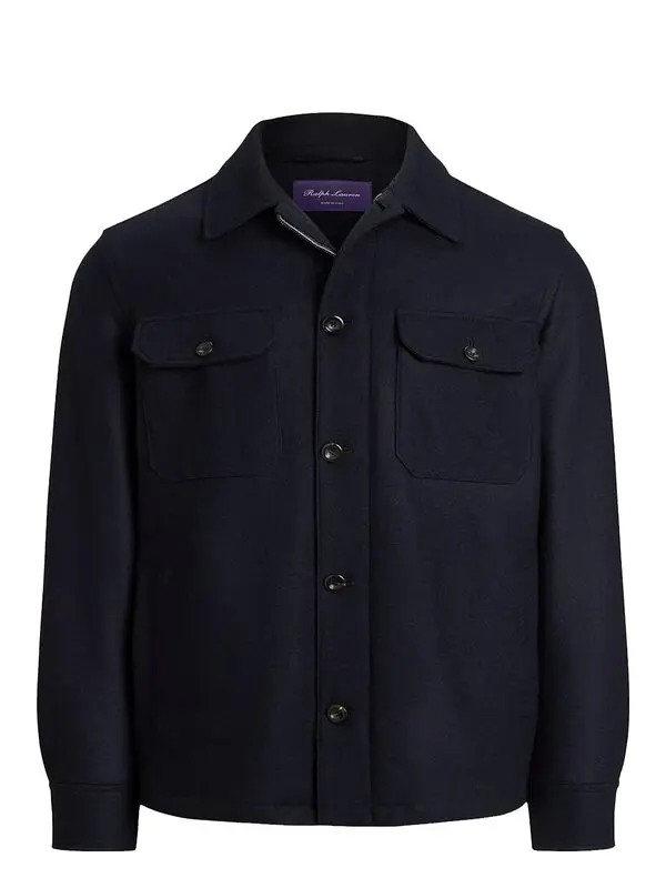 Ralph Lauren Cashmere Blend Felton Overshirt - Navy