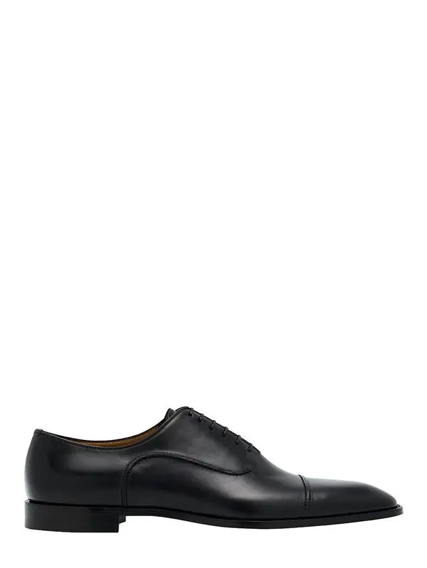 CHRISTIAN LOUBOUTIN Seriox Cap-toe Leather Oxfords - Black