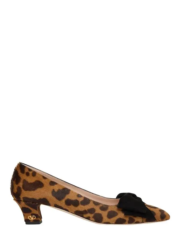 Valentino Garavani Bowow Leopard Calf Hair Pumps - Leopard Print
