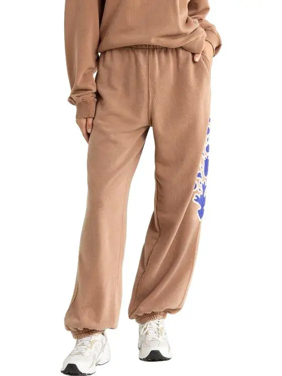 Free People All Star Embroidered Sweatpants - Twig Combo