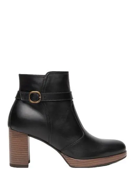 NEROGIARDINI Platform Leather Bootie - Black