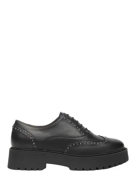 NEROGIARDINI Studded Wingtip Derby - Black