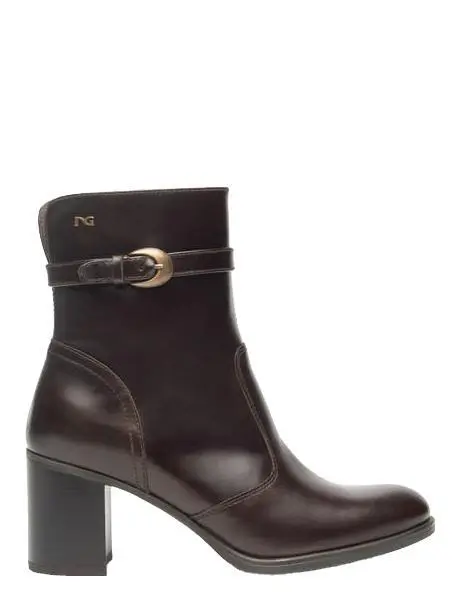 NEROGIARDINI Buckle Bootie - Chocolate
