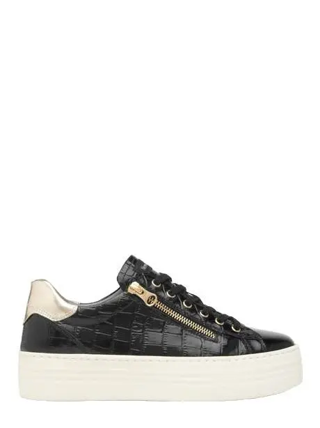 NEROGIARDINI Platform Sneaker With Side Zip - Black