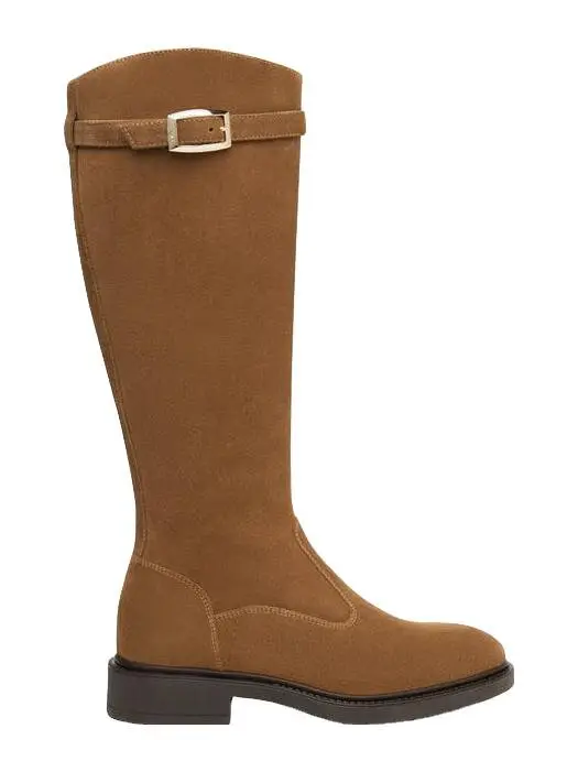 NEROGIARDINI Buckled Riding Boots - Camel