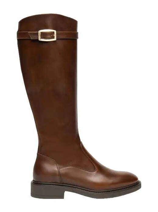 NEROGIARDINI Buckled Riding Boots - Dark Brown