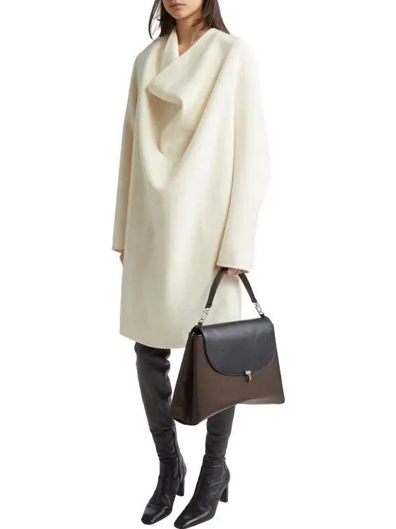 TOTÊME Cowl Neck Wool Dress - Winter White