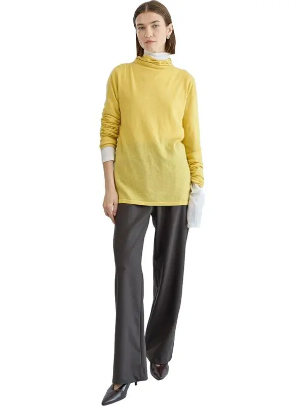 Almina Concept Wool And Cashmere Turtleneck - Yellow