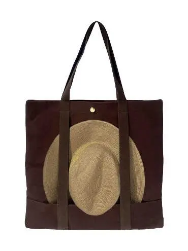LASTELIER Parakalo Cotton Canvas Tote Bag - Brown