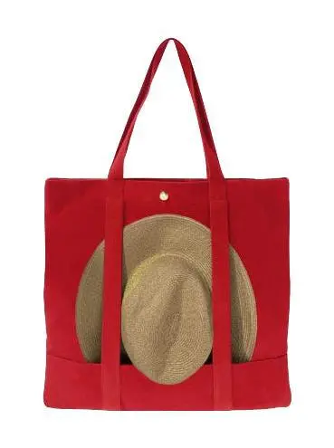 LASTELIER Parakalo Cotton Canvas Tote Bag - Red