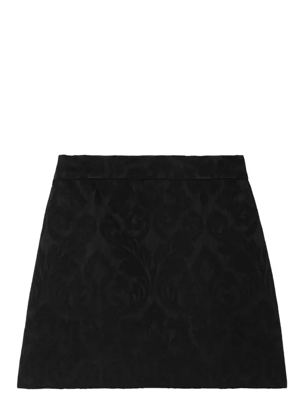 Chloé Wool-blend Jacquard Mini Skirt - Black