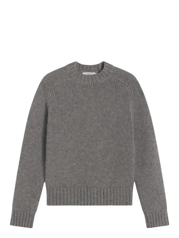 Almina Concept Knit Wool Crewneck Sweater - Grey