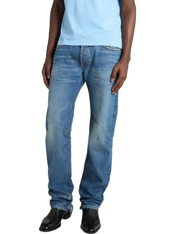 TOM FORD Selvedge Straight Fit Jeans - Hb523 Strong High/low Blue
