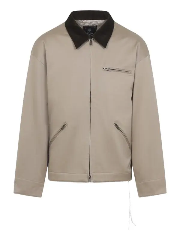 MASTERMIND WORLD Cotton Aviator Jacket - Beige