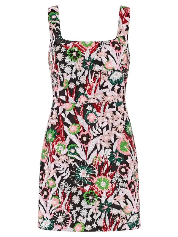 MILLY Wildflower Mini Dress - Light Pink