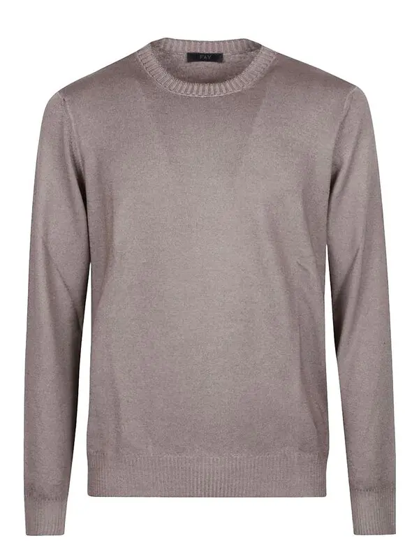 FAY Round Neck Sweater - Brown