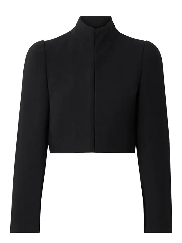 Alaïa Cropped Twill Jacket - Black