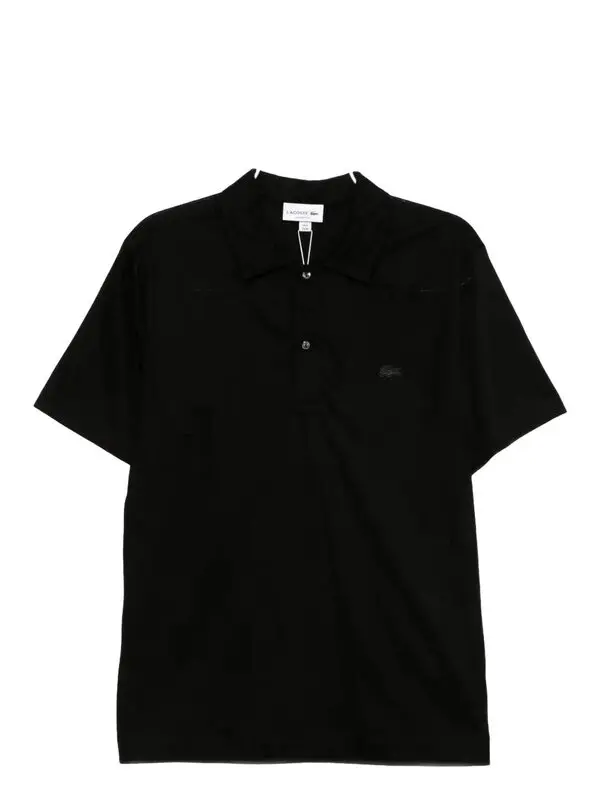 Lacoste Logo-embroidered Polo Shirt - Black