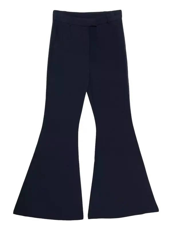 Michael Kors Crepe Flared Trousers - Blue