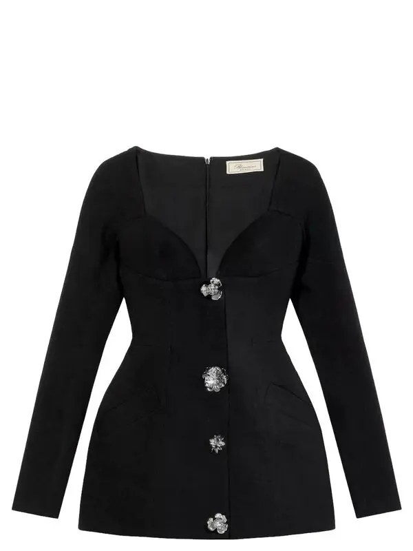 Blumarine Jewel-embellished Mini Dress - Black