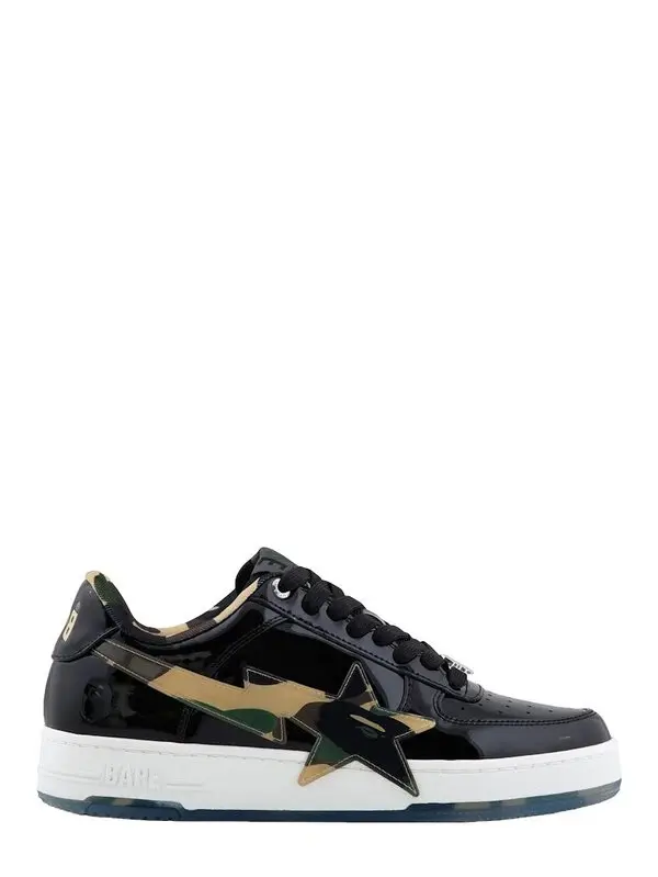 BAPE A Bathing Ape Sta Os #2 Camo Sneakers - Black