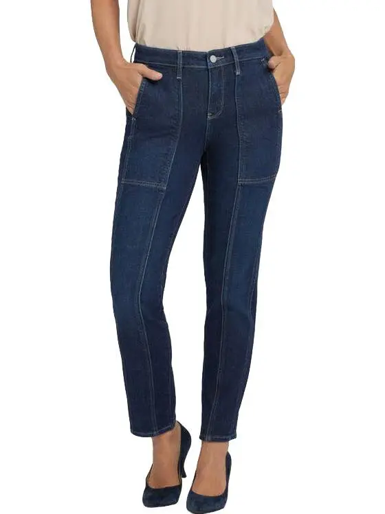 NYDJ Margot Girlfriend Straight Leg Jeans - Midnight Breeze