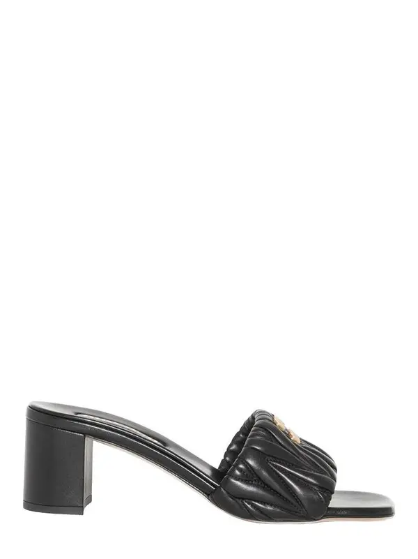Miu Miu Matérasse Heeled Sandals - Black