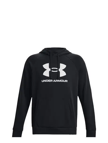 Under Armour Ua Rival Fleece Logo Hoodie - Black/white